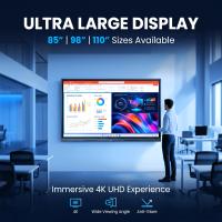 China 98 Inch 4K Interactive Touch Screen Whiteboard with 20-Point Multi-Touch and Infrared Technology for sale
