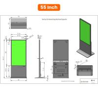 China Floor Standing Digital Signage with 529.25*940.89mm Display Area, RK3188 Quad Core Processor, and 32-65 Inches Screen Size for sale