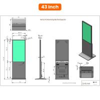China Floor Standing Digital Signage with 529.25*940.89mm Display Area, RK3188 Quad Core Processor, and 32-65 Inches Screen Size for sale