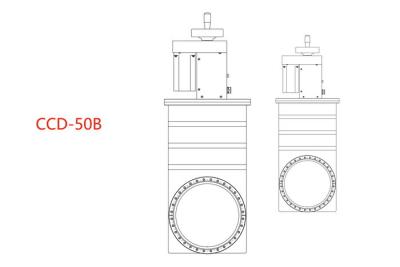 China Compact Vacuum Gate Valve Electric Drive Ultra - Low Air Bleeding Rate for sale