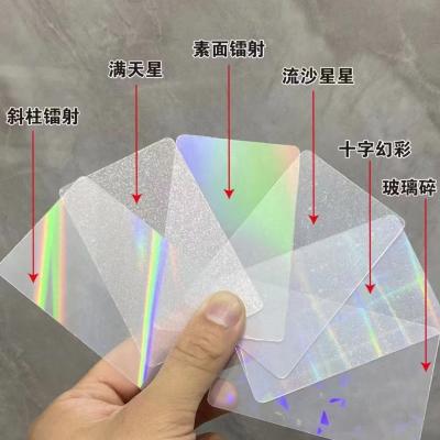 China 0.06-0.1mm High Adhesive PVC Hologram Coated Overlay Laserable for Smart Card Production for sale