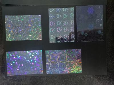 China PVC Coated Overlay Hologram Film 0.08mm Vicat Softening Point 76°C for Card Products for sale