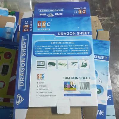 China PVC Non Lamination Sheet 0.76mm Inkjet Printable for Card Printing Golden Silver White Transparent for sale