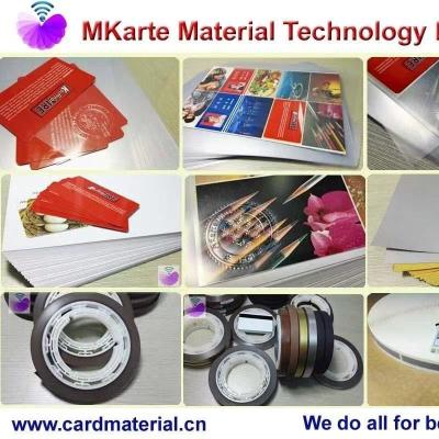 China PVC Coated Overlay Film for Laminating Social Security Cards Heating Shrinkage ≤10% Vicat Softening Point 72°C for sale
