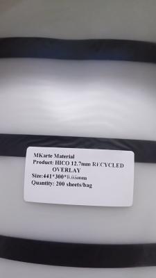 China Transparent Magnetic Stripe Coated Overlay 0.04-0.10mm Thickness Glue Coating for HICO LOCO Cards for sale