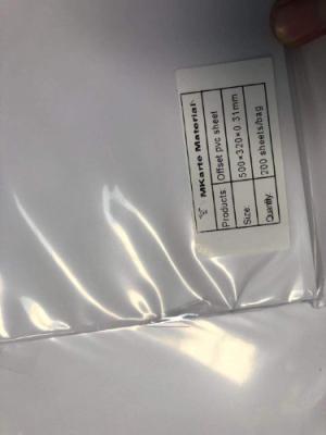China Custom 0.3mm White Inkjet Printable PVC Sheet Strong Peeling Strength for Smart Card Production for sale
