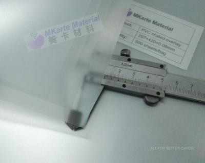 China PVC Coated Overlay MCO-W 0.04-0.10mm Strong Adhesion for Card Lamination with ≥6.0 N/cm Peel Strength for sale