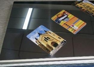 China Mirror Finish Stainless Steel Lamination Plates 0.6mm/0.8mm for Plastic Card Manufacturing with 800+ GU Glossiness for sale