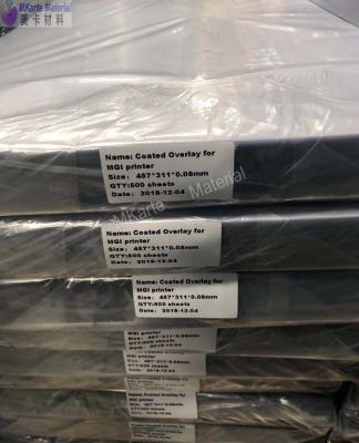 China Custom PVC Coated Overlay Film for HP Indigo Printing - 0.04-0.10mm Thickness with ≥6.0 N/cm Peel Strength for sale