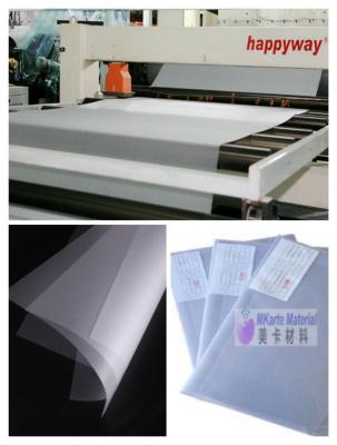 China Polycarbonate PC Uncoated Overlay Film 0.04-0.1mm for Laser Engraved ID Cards and Security Documents for sale
