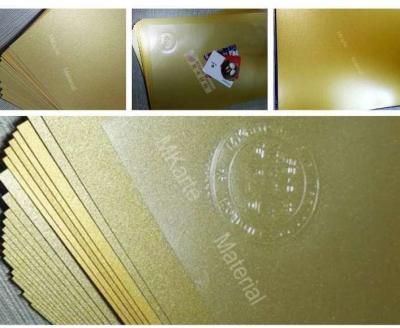 China Gold Color Digital Printing PVC Sheets For Plastic Card Lamination for sale