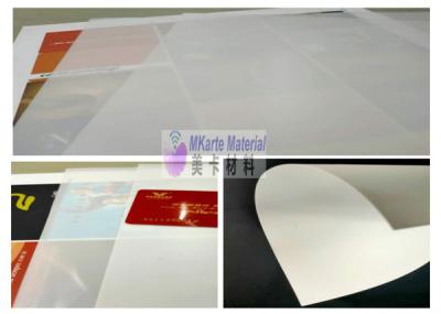 China Polycarbonate PC Card Core Sheet 0.1-0.8mm Thickness with 145℃ Vicat Point for ID Cards and Security Applications for sale