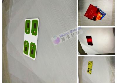 China Transparent PC Uncoated Overlay 0.05mm for Polycarbonate Smart Card Body Lamination Moisture Proof for sale