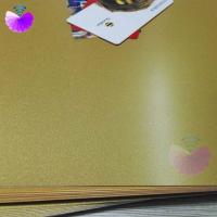 China Moisture Proof 0.18mm Inkjet Printable PVC Sheets for Smart Card Production - Gold Surface A4/A3 Size for sale