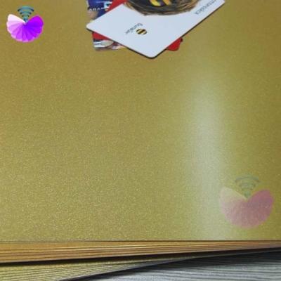 China Moisture Proof 0.18mm Inkjet Printable PVC Sheets for Smart Card Production - Gold Surface A4/A3 Size for sale
