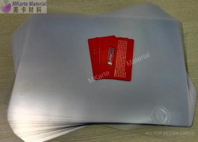 China PVC Coated Overlay Film A4 A3 Size with 72°C Vicat Temperature and 35-40 MPa Tensile Strength for Card Protection for sale