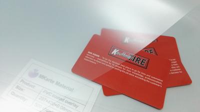 China PVC Coated Overlay MCO-W 0.04-1.0mm Thickness Transparent Film with ≥6.0 N/cm Peel Strength for sale
