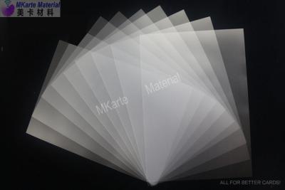 China 0.10mm PVC Coated Overlay Film for Bank Cards with 72℃ Softening Point and ≥6.0 N/cm Peel Strength for sale