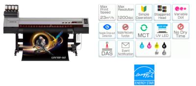 China Mimaki UJV100-160 Roll-to-Roll UV Printer 1610mm Width 1200DPI with 23m²/h Speed for sale