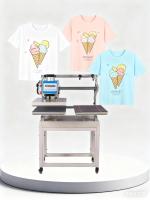 China 60×40cm Up-Sliding Pneumatic T-Shirt Heat Press Machine with Infrared Positioning and Teflon Plate for sale