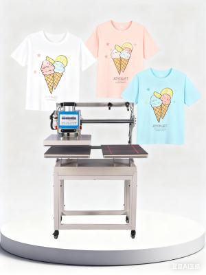 China 60×40cm Up-Sliding Pneumatic T-Shirt Heat Press Machine with Infrared Positioning and Teflon Plate for sale