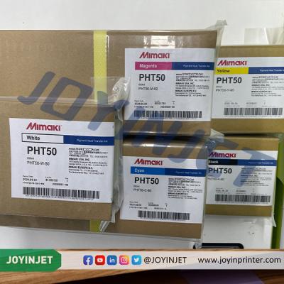 China MIMAKI PHT50 DTF Ink CMYK 600ml White 500ml ECO PASSPORT Certified Heat Transfer Pigment Ink for sale