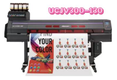 China Mimaki UCJV300-130 LED-UV Printer 1361mm Width 200% Stretch Ink 24.0sqm/h Max Speed for Large Signage for sale