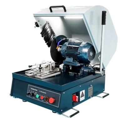 China Manual Metallographic Cut-Off Machine Safety Lock And Emergency Stop Rapid Cutting for sale