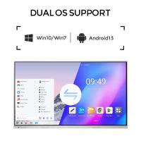 China 55 65 75inch Touch Screen Interactive LED Panel Dual Operating System Smart Board Interactive Whiteboard for sale