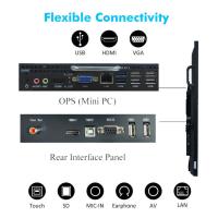 China 2025 Top Mobile Smart Board 4k Screen Interactive Flat Panel 75-inch Led Multi-touch Dual System Digital Display Whiteboard for sale