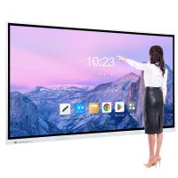 China 55 Inch 4K Interactive Smart Whiteboard  Uhd Digital Touch Screen Smart Board Custom Magnetic Whiteboard for Teaching for sale