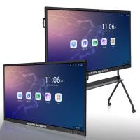 China 55 Inch 4K Interactive Smart Whiteboard  Uhd Digital Touch Screen Smart Board Custom Magnetic Whiteboard for Teaching for sale