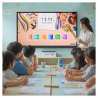 China Movable HD Interactive Electronic Smart Board Multi Points Touch Screen Whiteboard for Teaching for sale