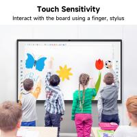 China Whale Screens Android Based Virtual Smart Board 110 Inch Smart Interactive Lcd Display Whiteboard Flat Panel With Mobile Stand for sale