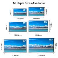 China Whale Screens Android Based Virtual Smart Board 110 Inch Smart Interactive Lcd Display Whiteboard Flat Panel With Mobile Stand for sale