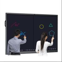 China Large Screen 110 Inch All in One Touch Tv Smart Board Electronic 20 Points Touch Screen Interactive Whiteboard with Projector for sale