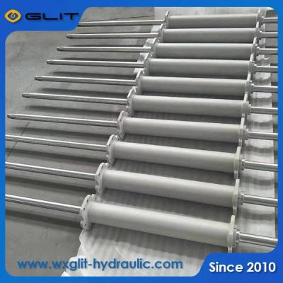 China Double Ended Steering Hydraulic Cylinder 2-6 Stages for Concrete Asphalt for sale