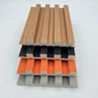 China Nano Sheet 3D Insulated Slat Wood Indoor Interior PVC Decorate WPC Wall Panel Panels Walls WPC for sale