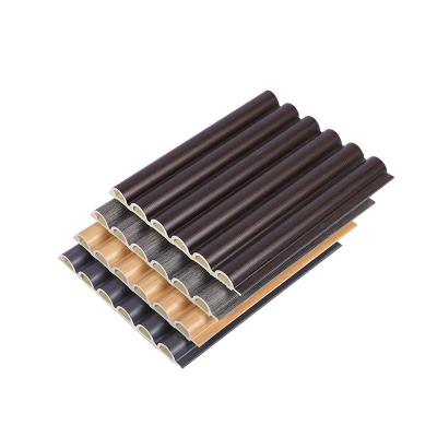 China Slat Interiored Nano PVC Wood Effect Indoor Fluted Wall Panel for Wall Decoration for sale