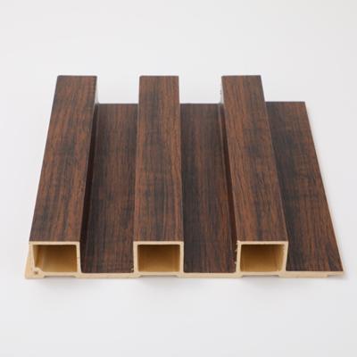 China Nano PVC Wood Effect Indoor Fluted Wall Panel for Moisture-Proof Interior Decoration for sale