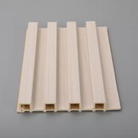 China WPC Laminated Fluted Flat Wall Solid Panel Ideal for Indoor Interior Decoration Fence for sale