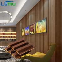 China Slat Interiored Nano PVC Wood Effect Indoor Fluted Wall Panel for Interior Decoration for sale