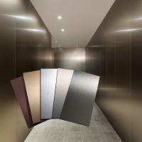 China Brushed Surface Bamboo Charcoal Board PVC Mirror Wall Panel Advantage Eco-friendly for sale