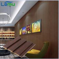 China WPC Laminated Fluted Flat Wall Solid Panel for Indoor Interior Decoration Fence in Gym for sale