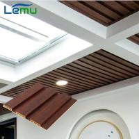 China WPC Laminated Fluted Flat Wall Solid Panel for Indoor Interior Decoration Fence in Gym for sale