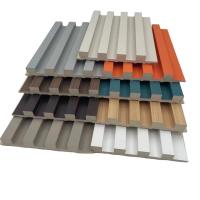China 3D Insulated Slat Wood WPC Wall Panel Brushed Surface for Indoor Interior Decoration for sale