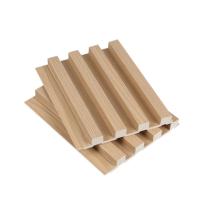 China 3D Insulated Slat Wood WPC Wall Panel Brushed Surface for Indoor Interior Decoration for sale