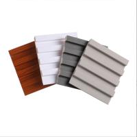 China 3D Insulated Slat Wood WPC Wall Panel Brushed Surface for Indoor Interior Decoration for sale