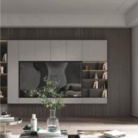 China Scene Display WPC Laminated Fluted Flat Wall Panel for Indoor Interior Decoration for sale