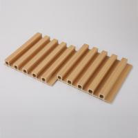 China Indoor Fluted Wall Panel with Slat Interiored Nano PVC Wood Effect Mall Damask Pattern for sale